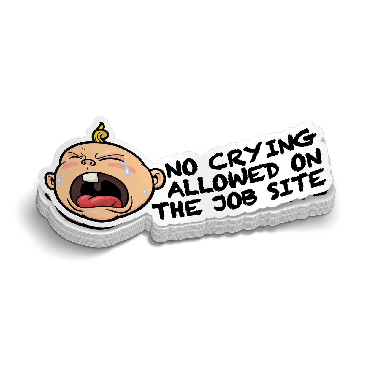 Home All products No Crying - Hard Hat Decal