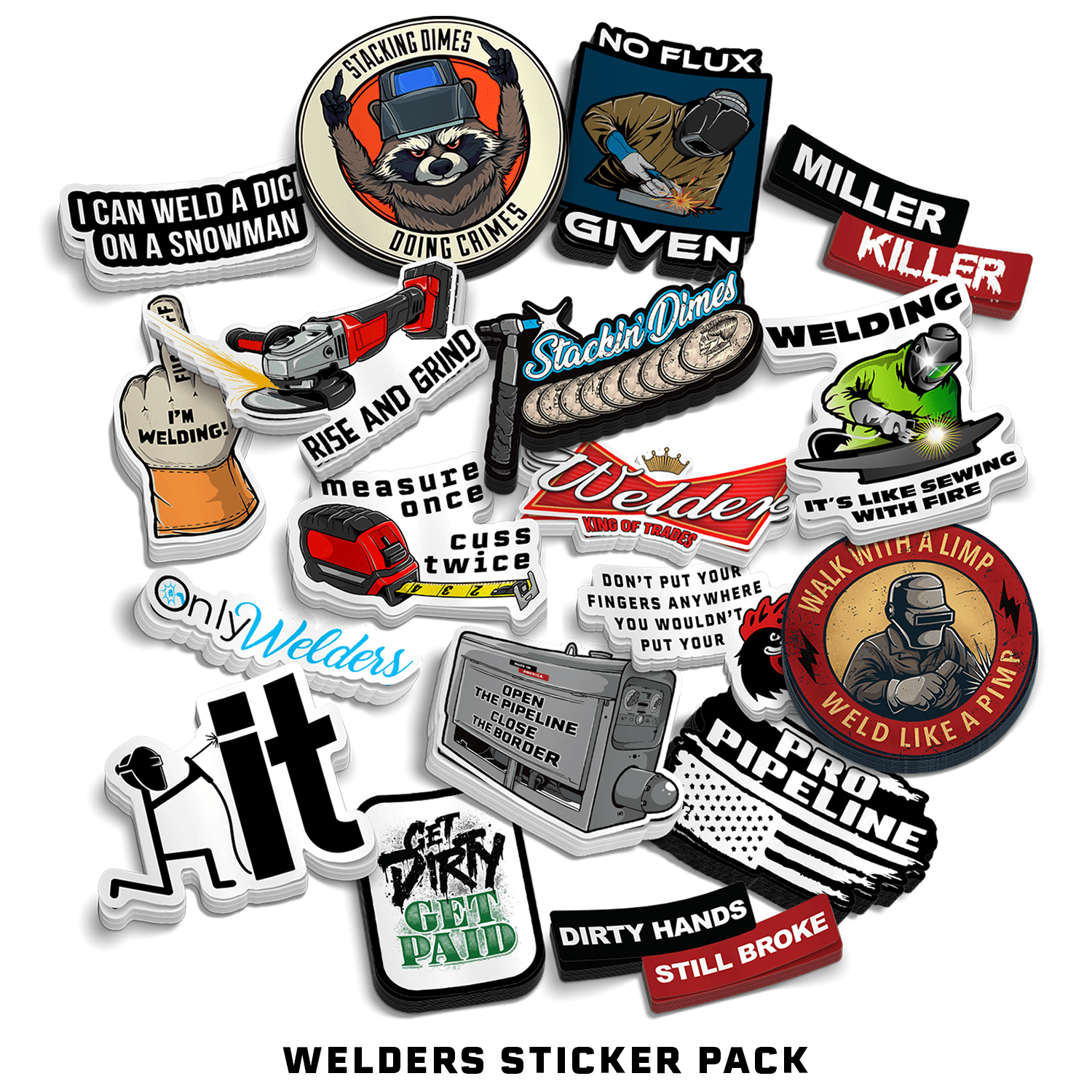 Welding Decals And Stickers Funny Welding Stickers 100pcs Tool Box,
