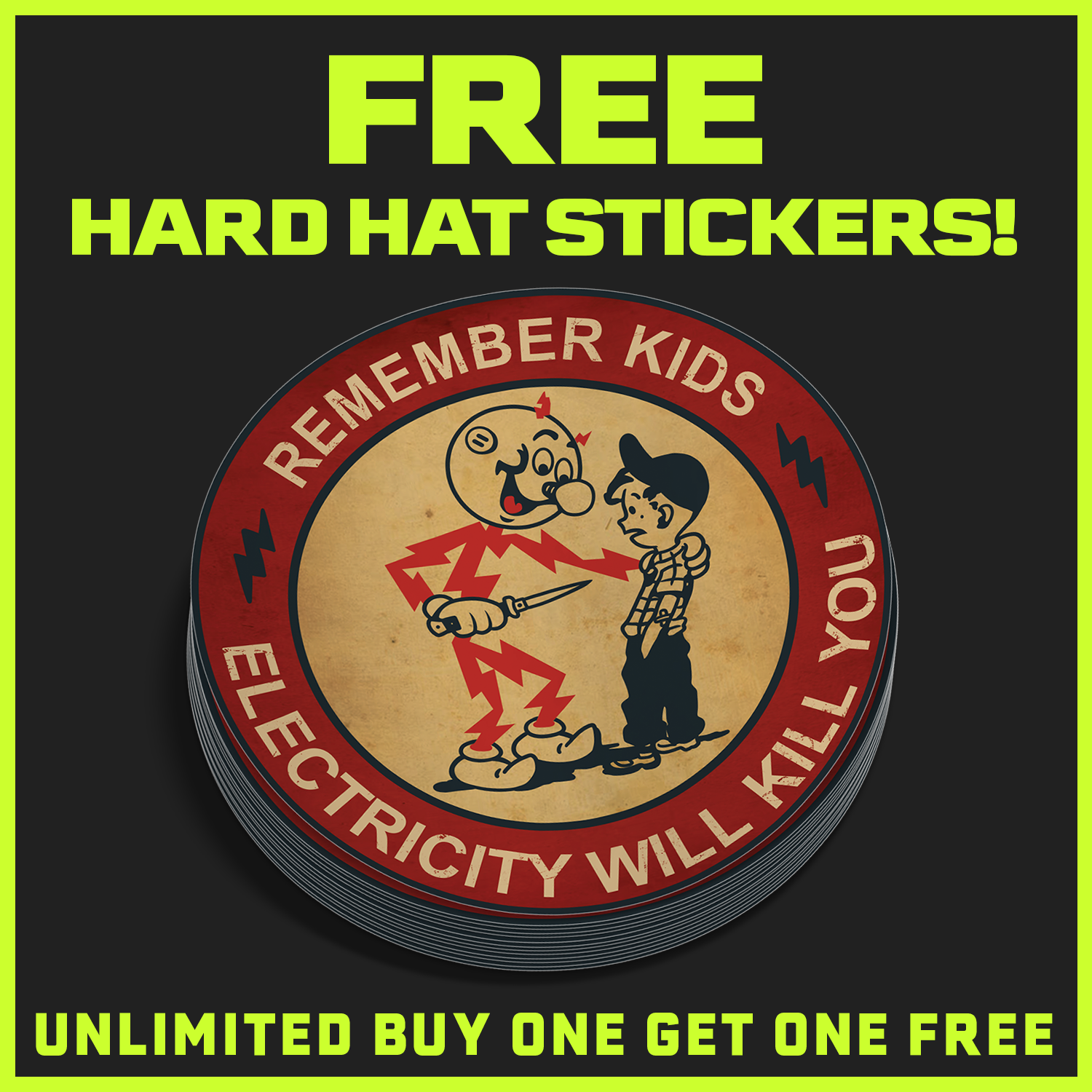 Remember Kids Hard Hat Decal